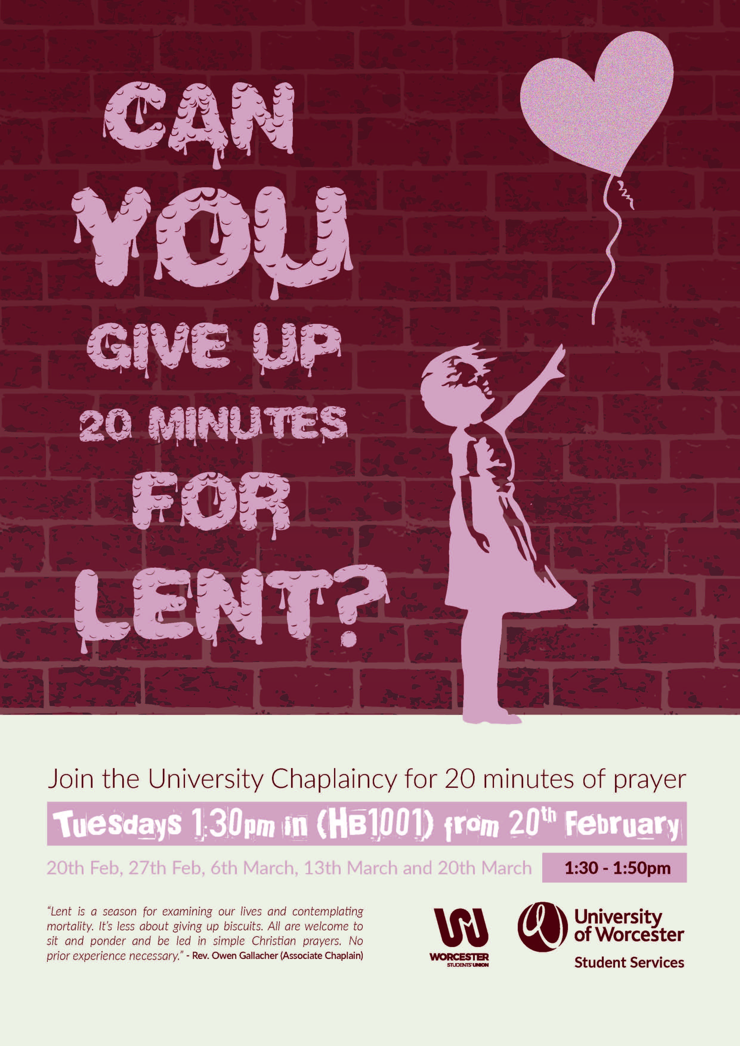 Lent Event Girl A4 Poster – firstpoint