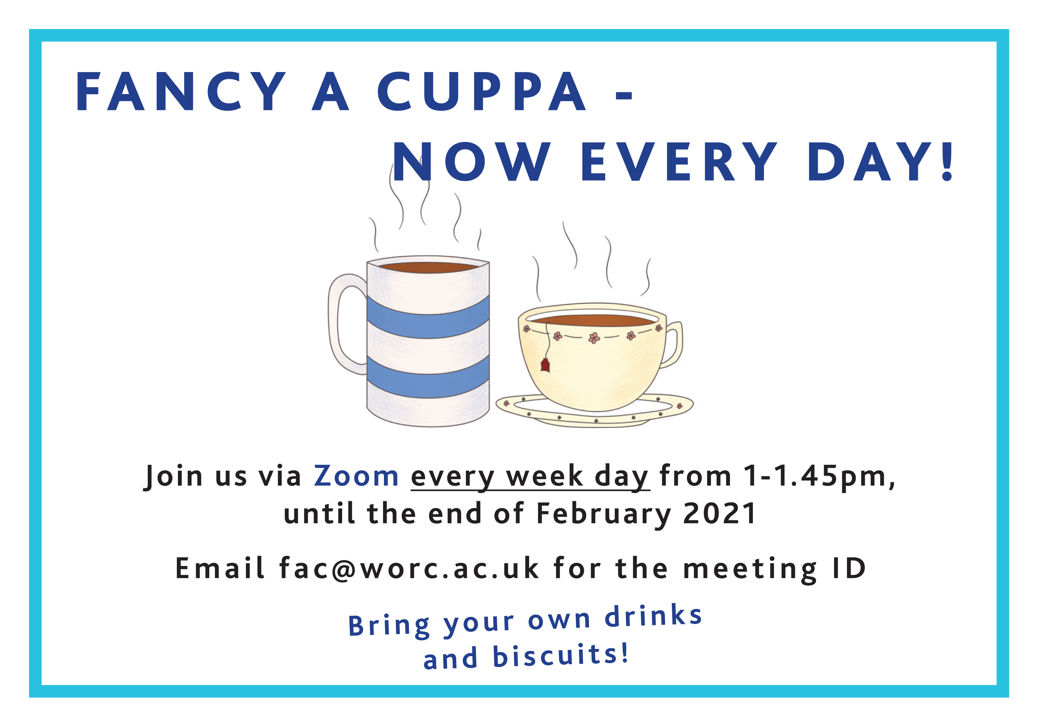 Virtual Fancy a Cuppa: meet with other students online – firstpoint